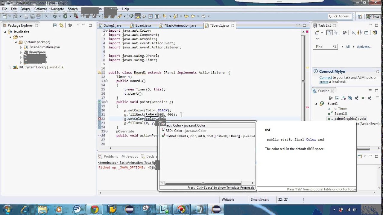 make animation from java using  Timer in swing. How to make simple animation java android