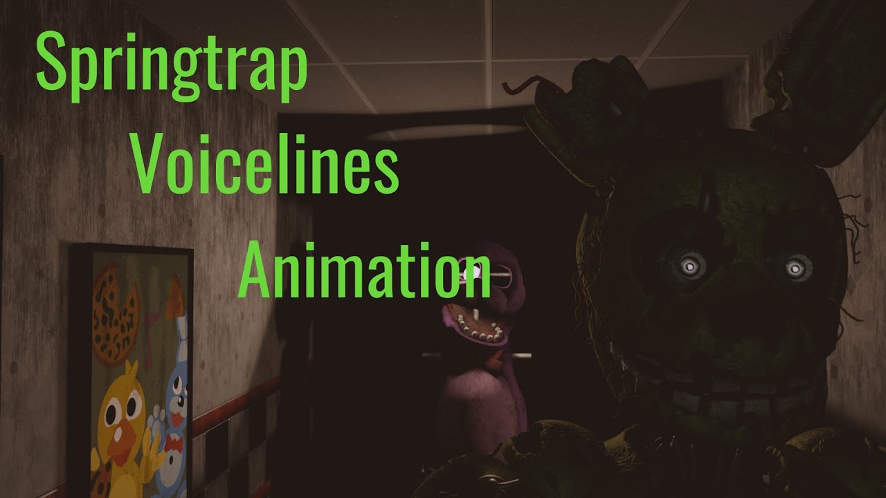 FNaF 3 Springtrap voicelines animation(Blender animation)