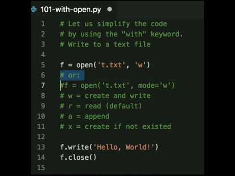The "with" keyword in Python allows you to simplify some code | Python Programming