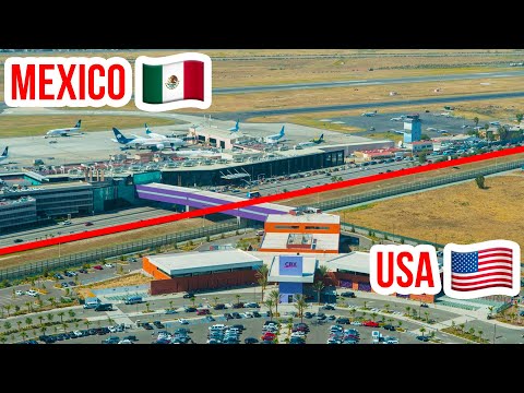 The AIRPORT in 2 Countries at the SAME TIME!