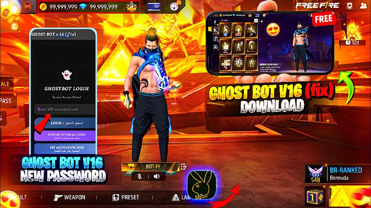 New Update Ghost Bot X V16 Password|| How To Download Ghost Bot In NORMAL Free Fire||Ghost Bot x v16