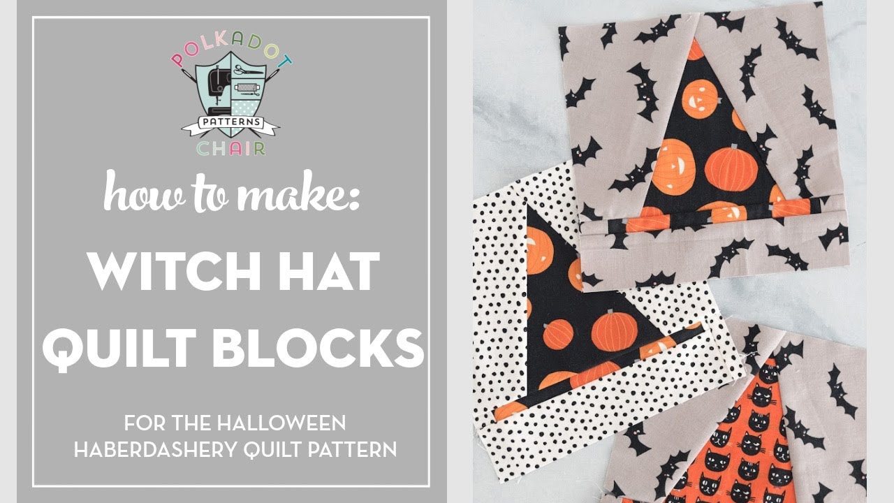 How to Make Witch's Hat & Pumpkin Quilt Blocks