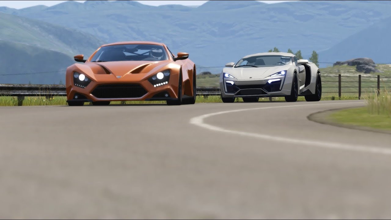 W Motors Lykan Hypersport vs Zenvo ST1 at Highlands