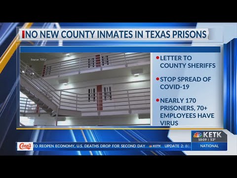 Texas prisons won't accept new county jail inmates as coronavirus spreads in lockups
