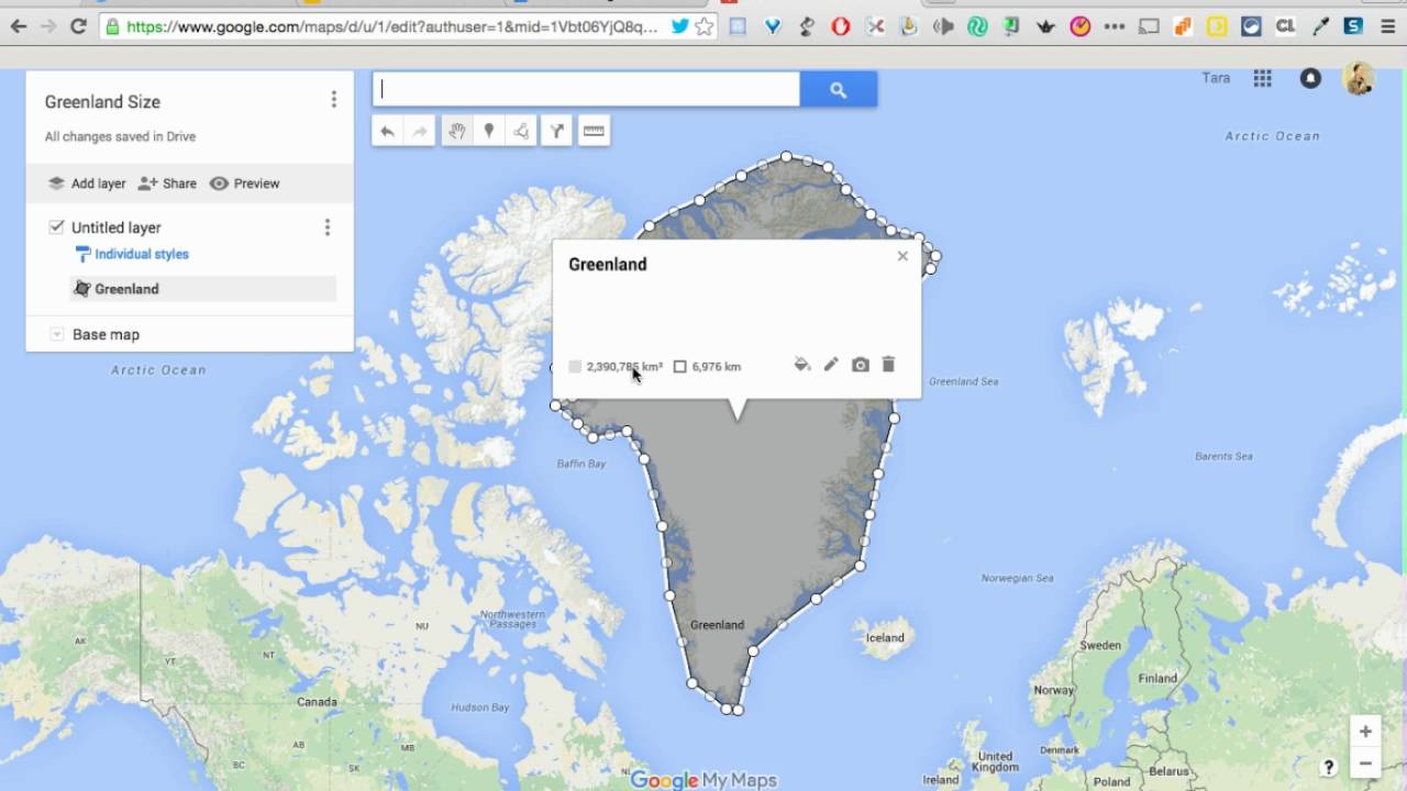 Drawing Polygons in Google MyMaps