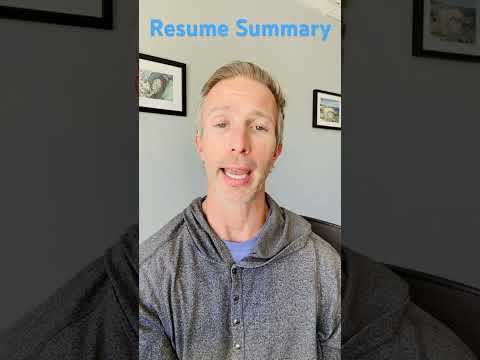 Resume Summary Section