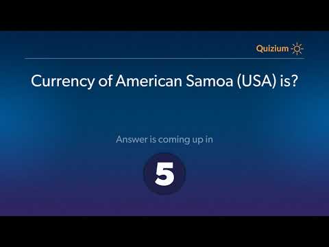 Currency of American Samoa USA is? Countries and Currencies Quiz