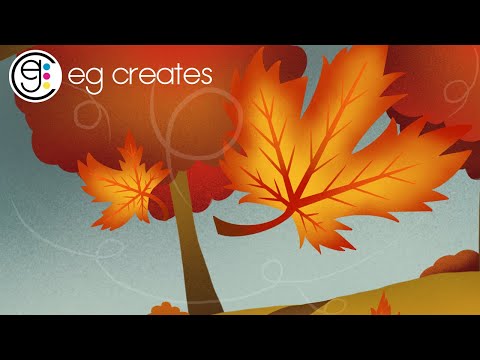 Fall Leaves | Digital Art | Procreate Timelapse | EG Creates