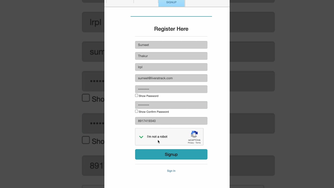 Register Here - www.liveratrack.com/signup ONE FREE GPS Tracking software