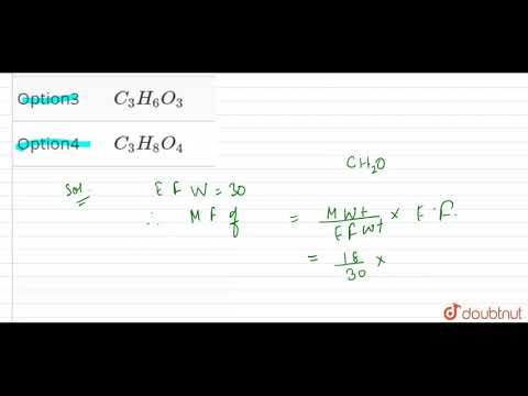 Empirical formula of compound is CH_(2)O.If its molecular weight is 180 then the molecular formu...