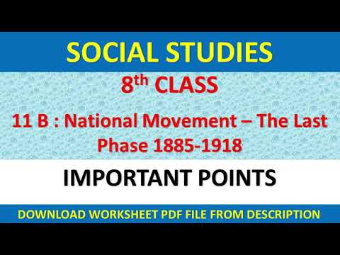 National Movement – The Last Phase 1885-1918 | Social Content Imp Bits for All Competitive Exams