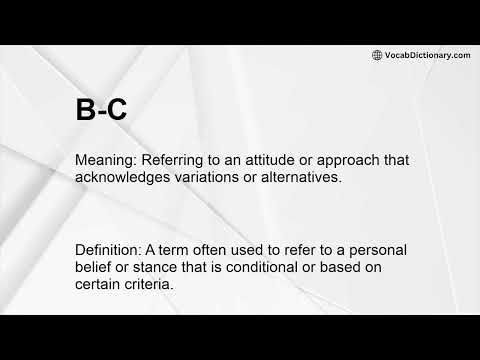 B-C Meaning