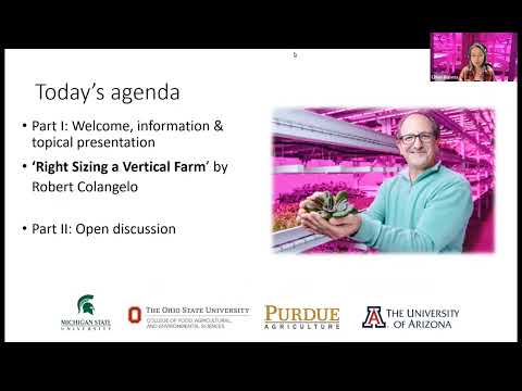 Indoor Ag Science Cafe talks with Robert Colangelo on the right size ...