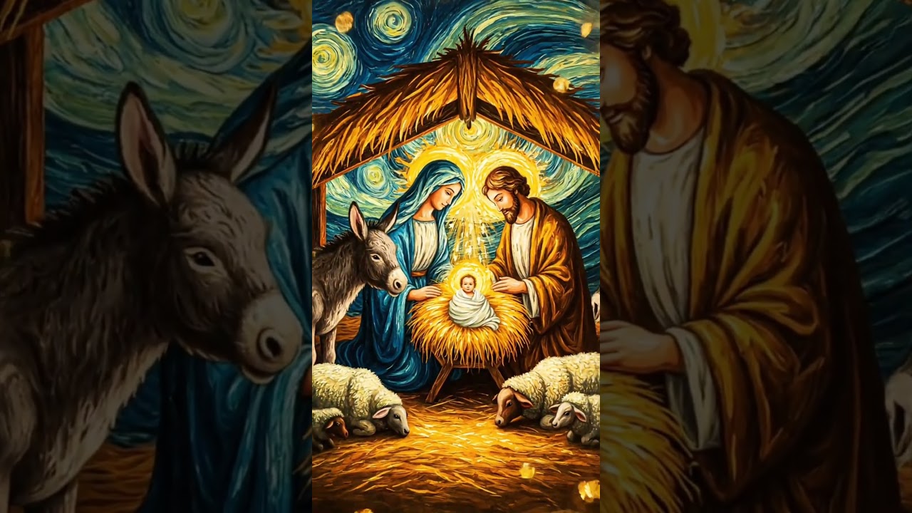 The Nativity Scene Comes to Life ✨ Baby Jesus, Mary & Joseph in Divine Light 🌟