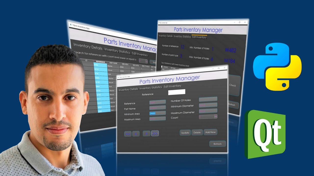 7- Python & PyQt5: Create PyQt GUI loading and displaying Class