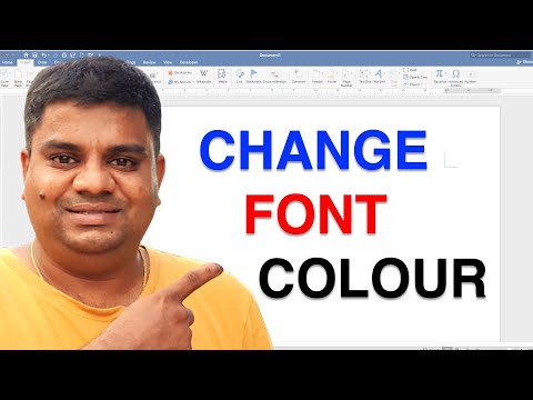 How to Change Font Colour in MS Word Document