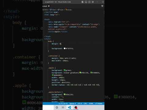 how to create Apple Logo use HTML CSS Code