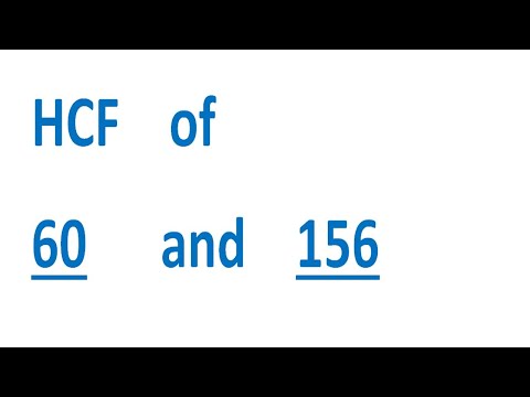 HCF of 60 and 156