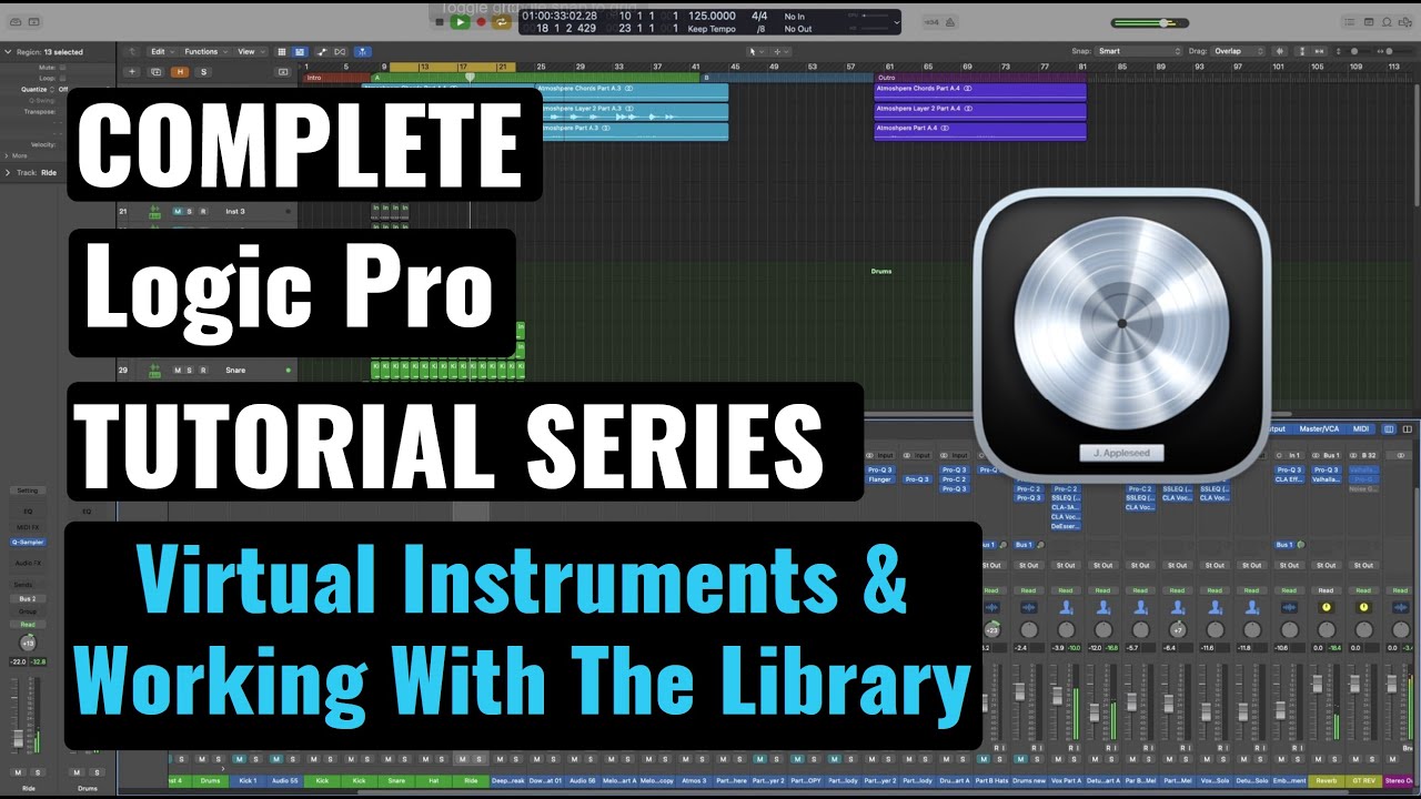 Logic Pro Complete Tutorial - 37 Virtual Instruments & Working With The Library