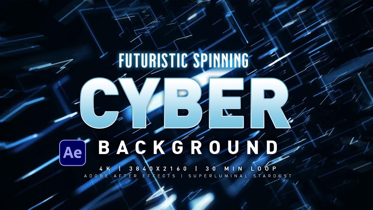 Futuristic Spinning CYBER Background: The Ultimate Tech Grid! | 30 MIN LOOP