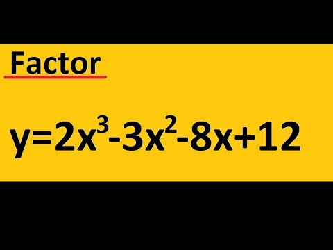 Factor 2x^3 -3x^2 -8x+12 (use the difference of squares)