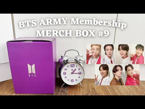 BTS MERCH BOX #9 | ARMY Membership Merch Pack | UNBOXING ASMR