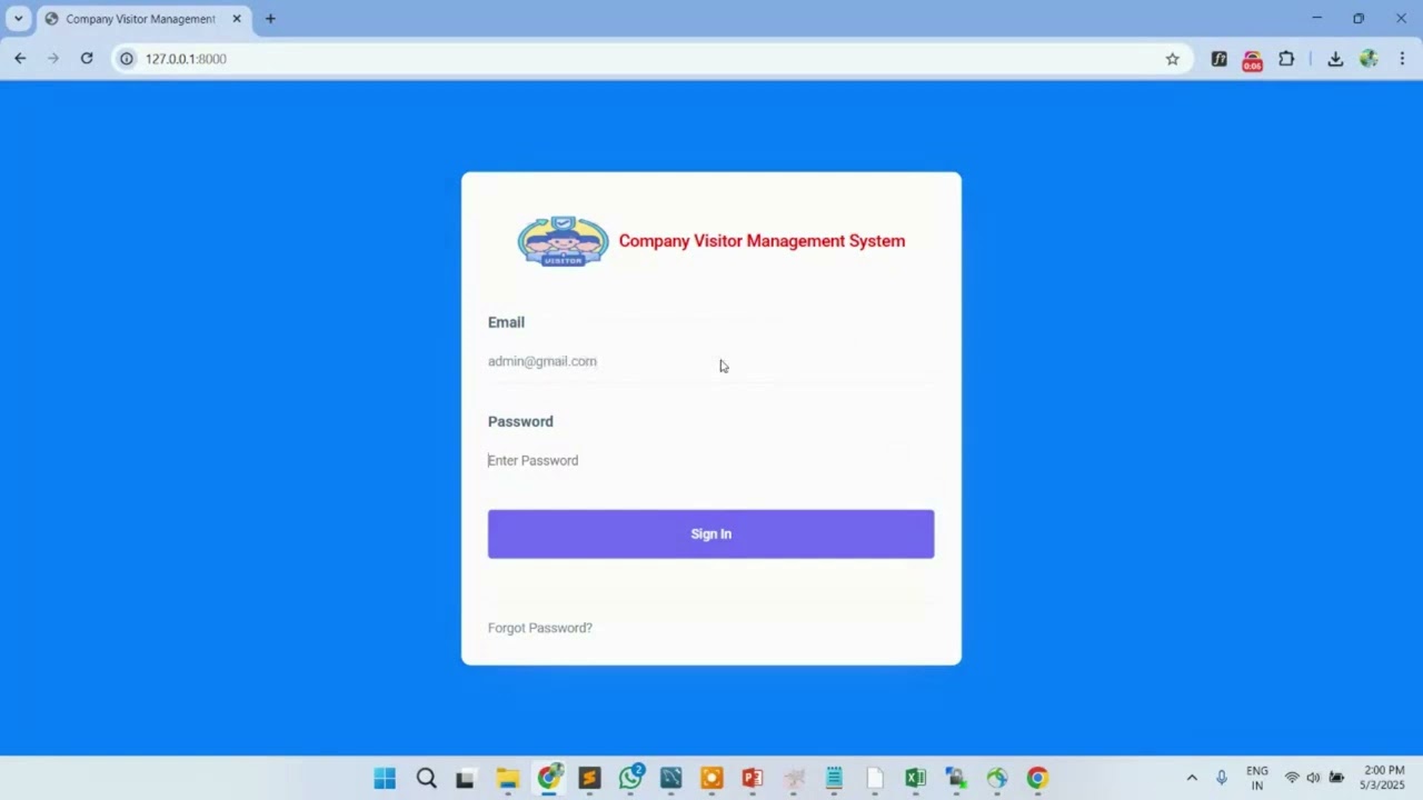 Company Visitor Management System using Python Django | PythonCodevers