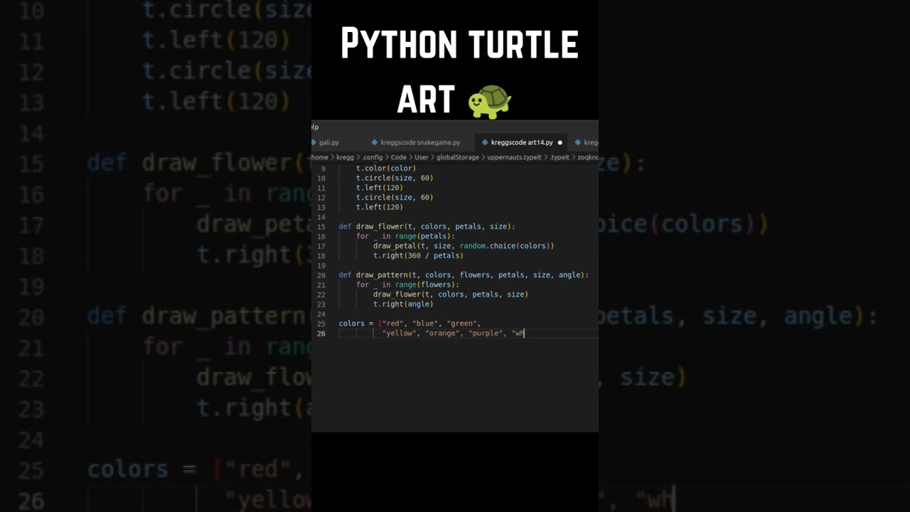 python turtle drawing art #python