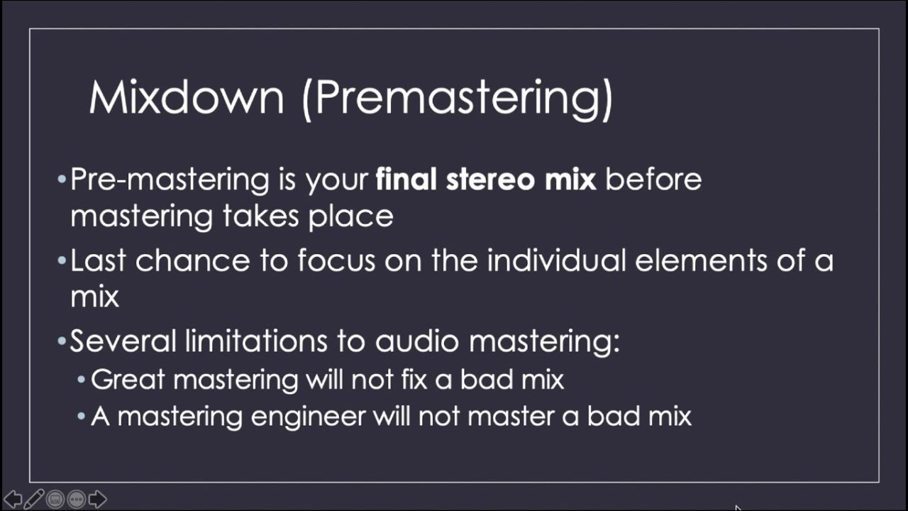 Mixdown in Pro Tools - PT2 SU2020