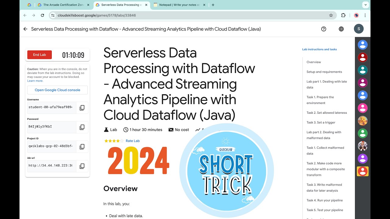 Serverless Data Processing with Dataflow Advanced Streaming Analytics Pipeline withCloudDataflowJava