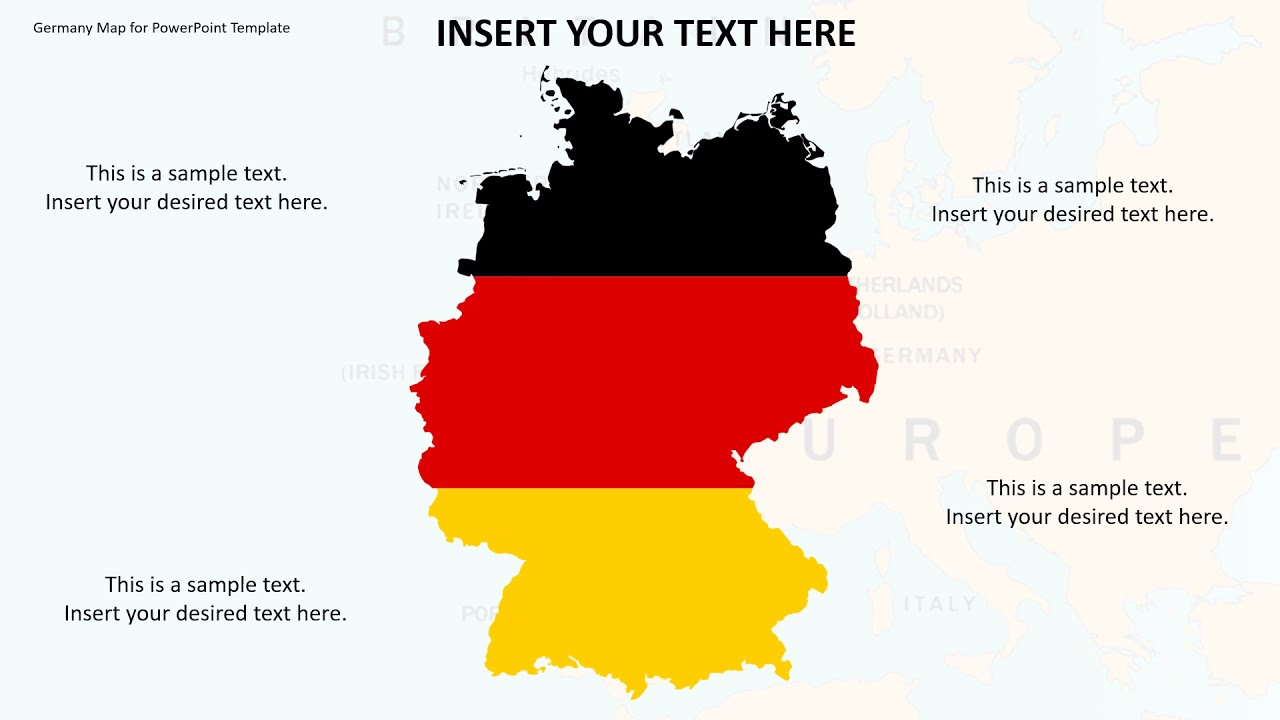 Germany Map for PowerPoint Template