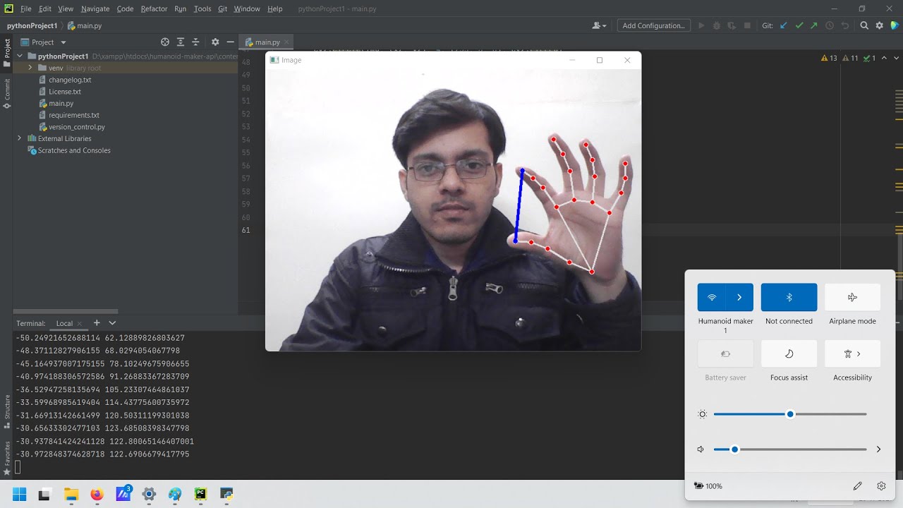 Volume control with hand detection | Python Programming