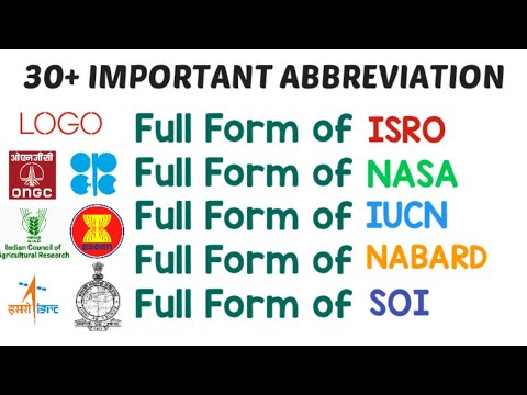 Full forms of important words | Full forms for competitive exam | Full forms gk question | geography