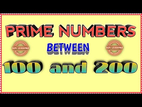 PRIME NUMBERS BETWEEN 100 AND 200