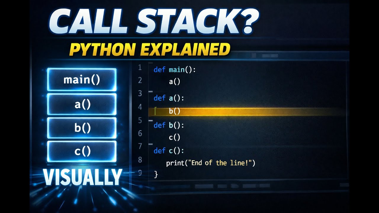 How Python Call Stack Works Visually | Stack Frames Explained Step by Step
