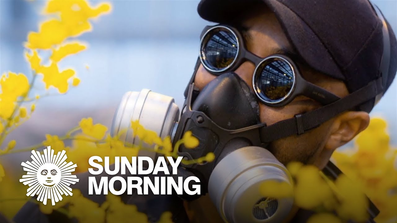 Meet the masked artist who conjured a concrete jungle of 20,000 orchids