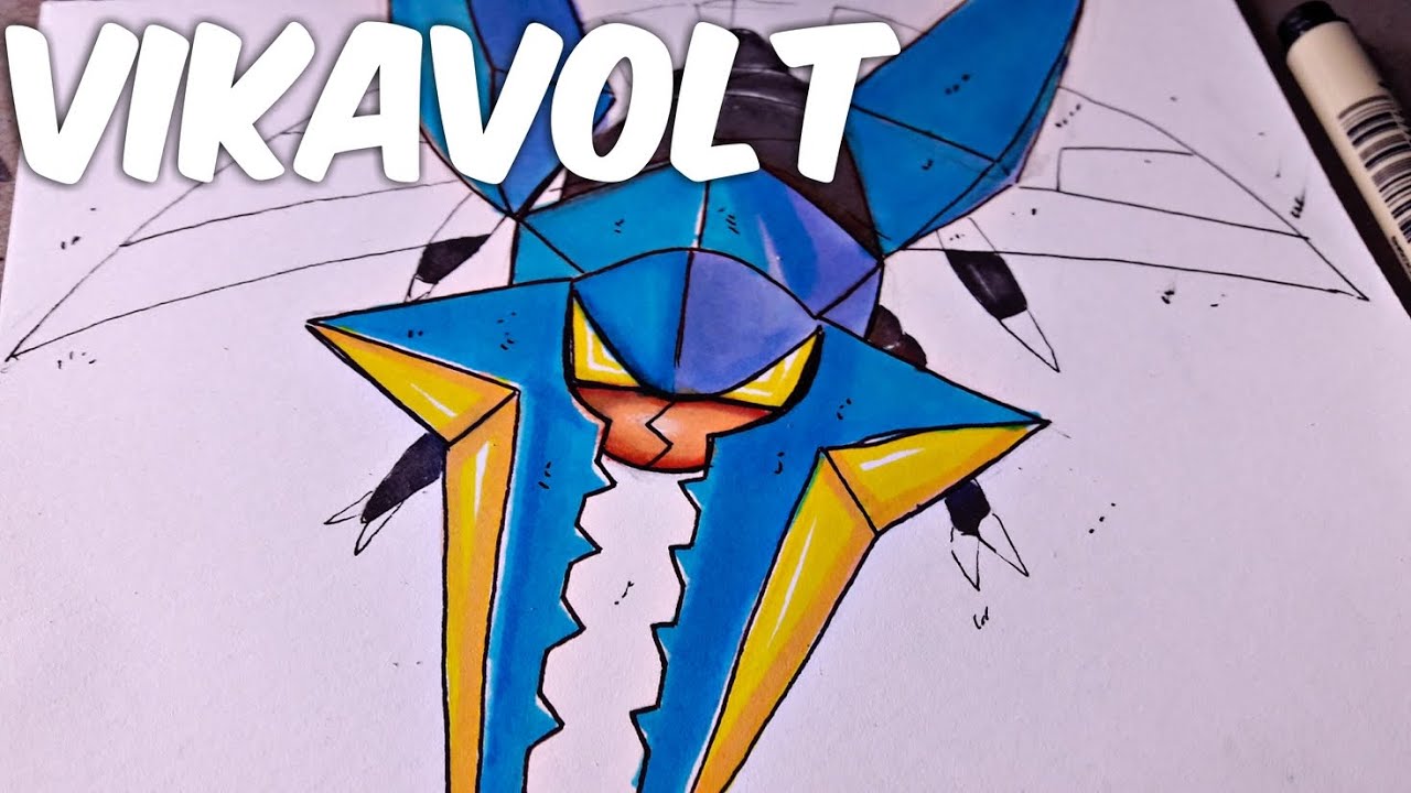 Drawing Vikavolt, Pokemon Sun & Moon