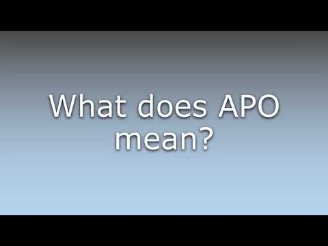 What does APO mean?