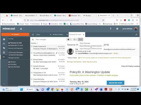 Mimecast User Training Video