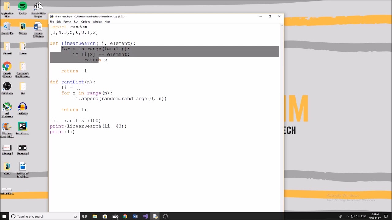 Linear Search Algorithm - Python Example and Code