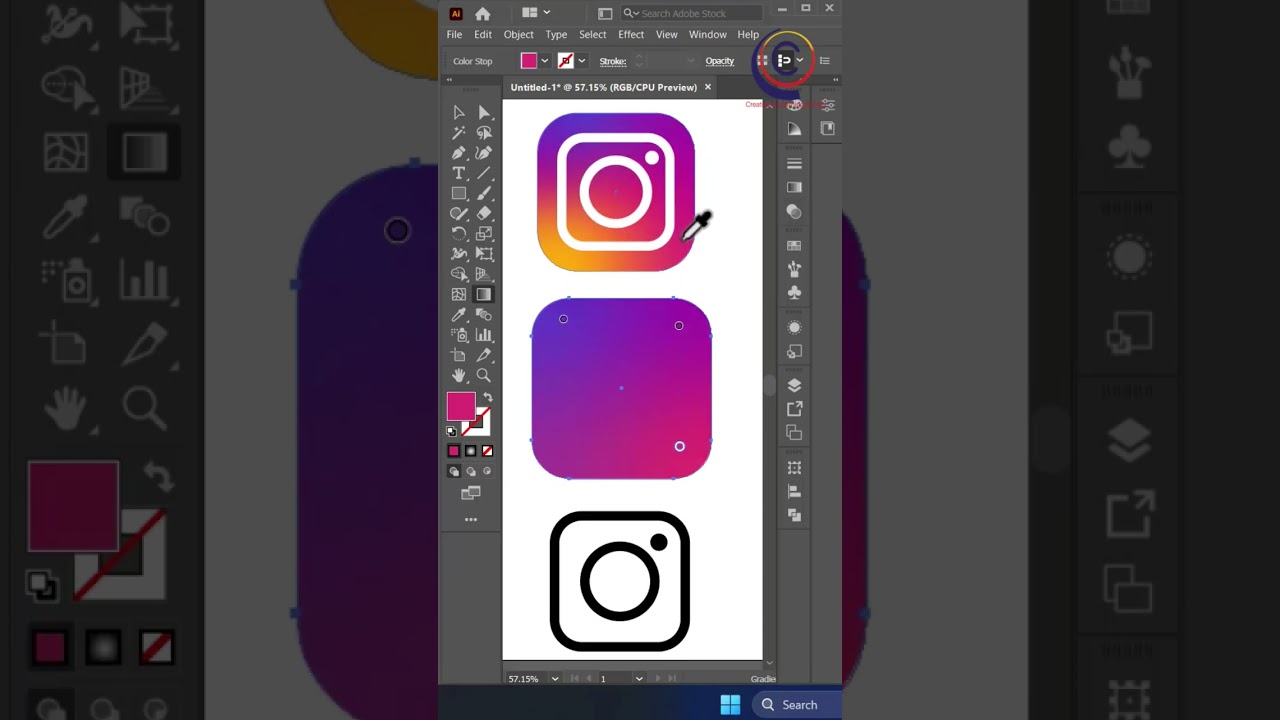 #instagram #logo #adobeillustrator #illustrator #illustrators #logodesignillustrator