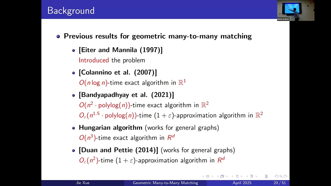 Jie Xue: Efficient Approximation Algorithms for Geometric Many-to-Many Matching