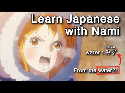 Learn Japanese with Nami | One Piece | Luffy finds someone inside the water column!