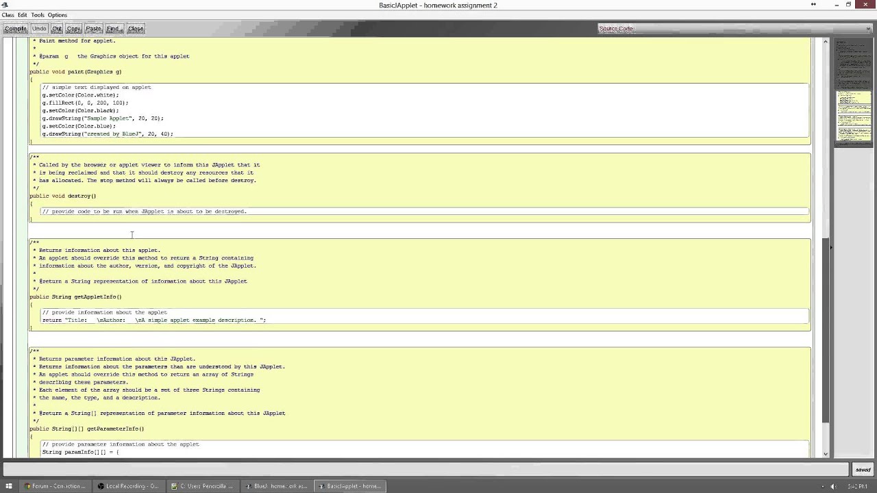 BlueJ Tutorial: How to use BlueJ w/ JApplet
