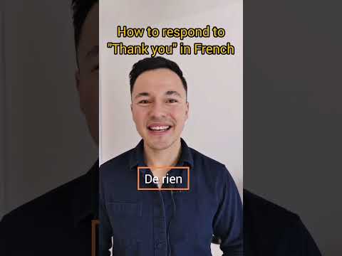 How to respond to merci in French