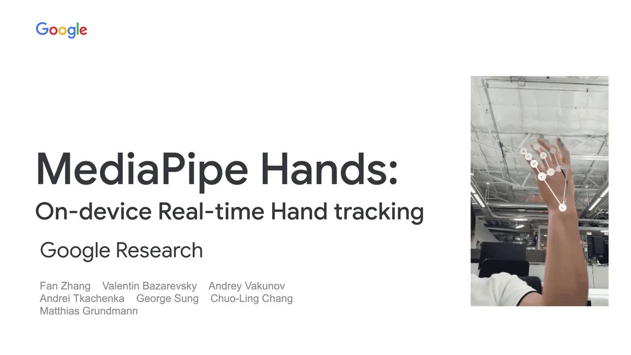 MediaPipe Hands: On-device Real-time Hand Tracking (CV4ARVR 2020)