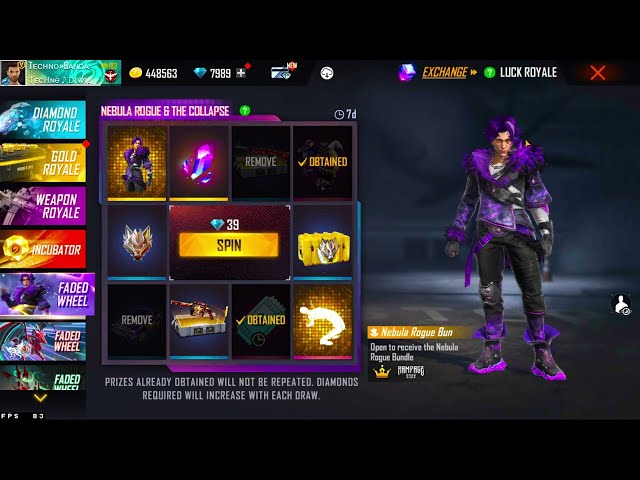 How to get Nebula Rogue Bundle and Collapse Emote in Free Fire MAX ...