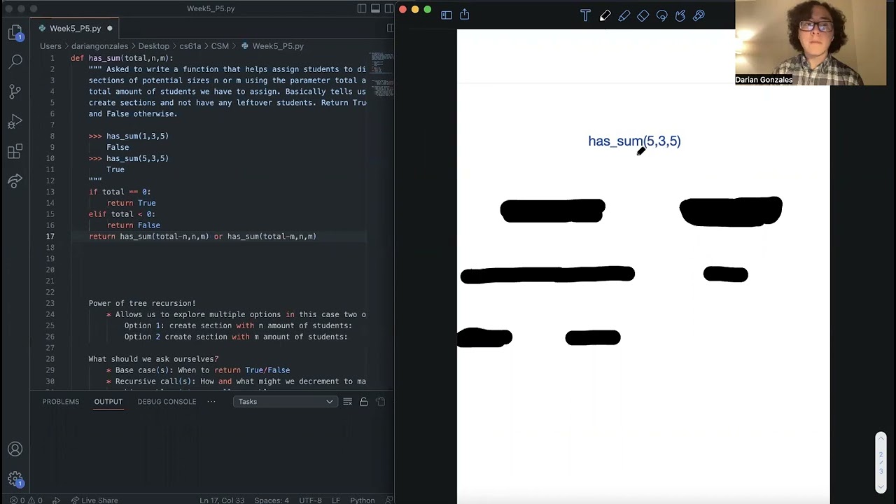 Has Sum | Tree Recursion | CSM 61A Fall 2022