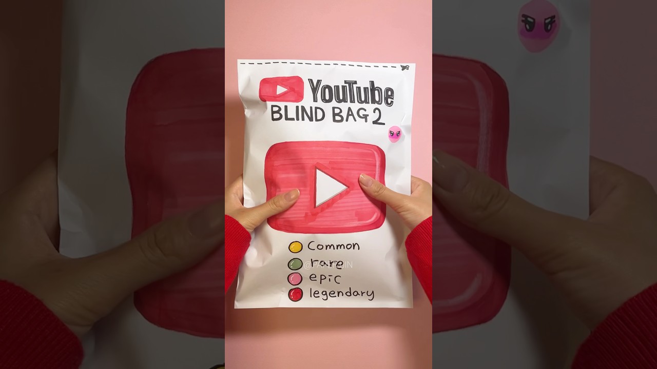 Youtube blind bag 2 유튜브 블라인드백 2 #youtube #blindbag #papercraft #diy #goldbutton #유튜브 #블라인드백 #종이놀이