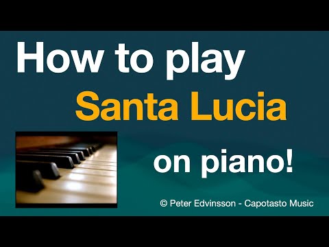 Easy piano songs for beginners - Santa Lucia